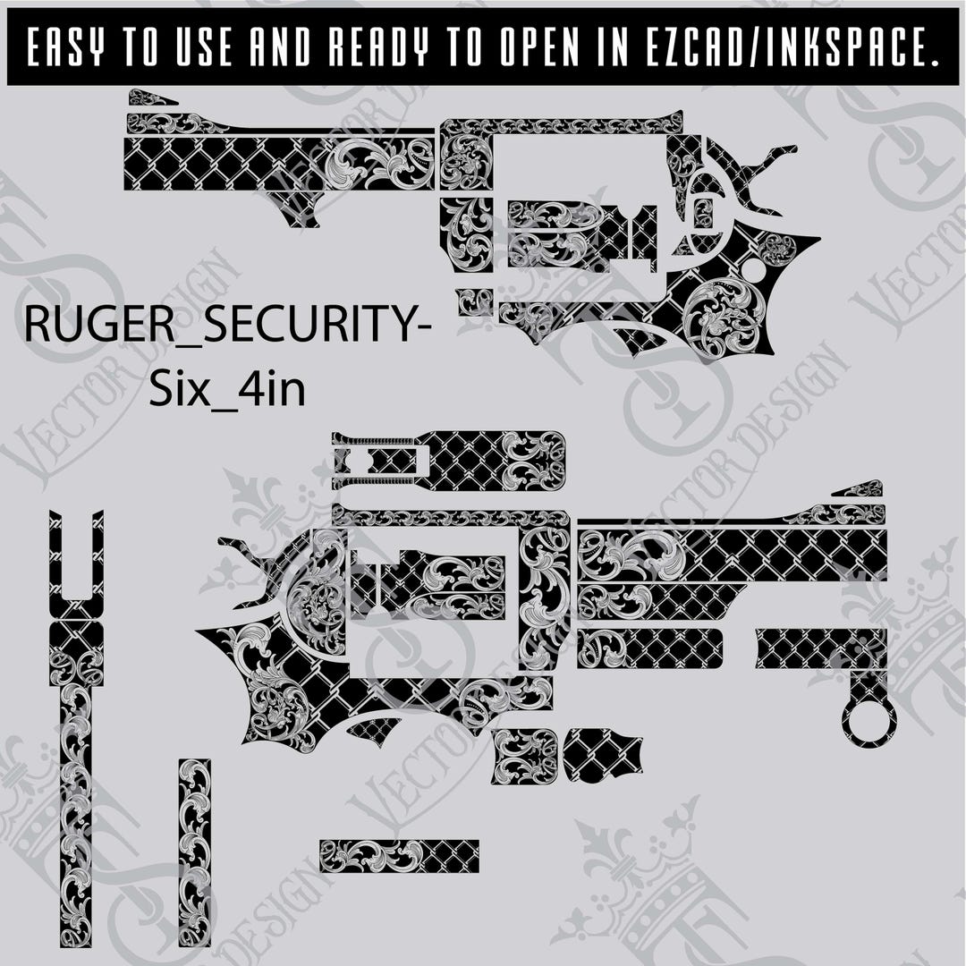 Ruger Security-six 4in Scroll Engraving Vector Design (digital Download ...