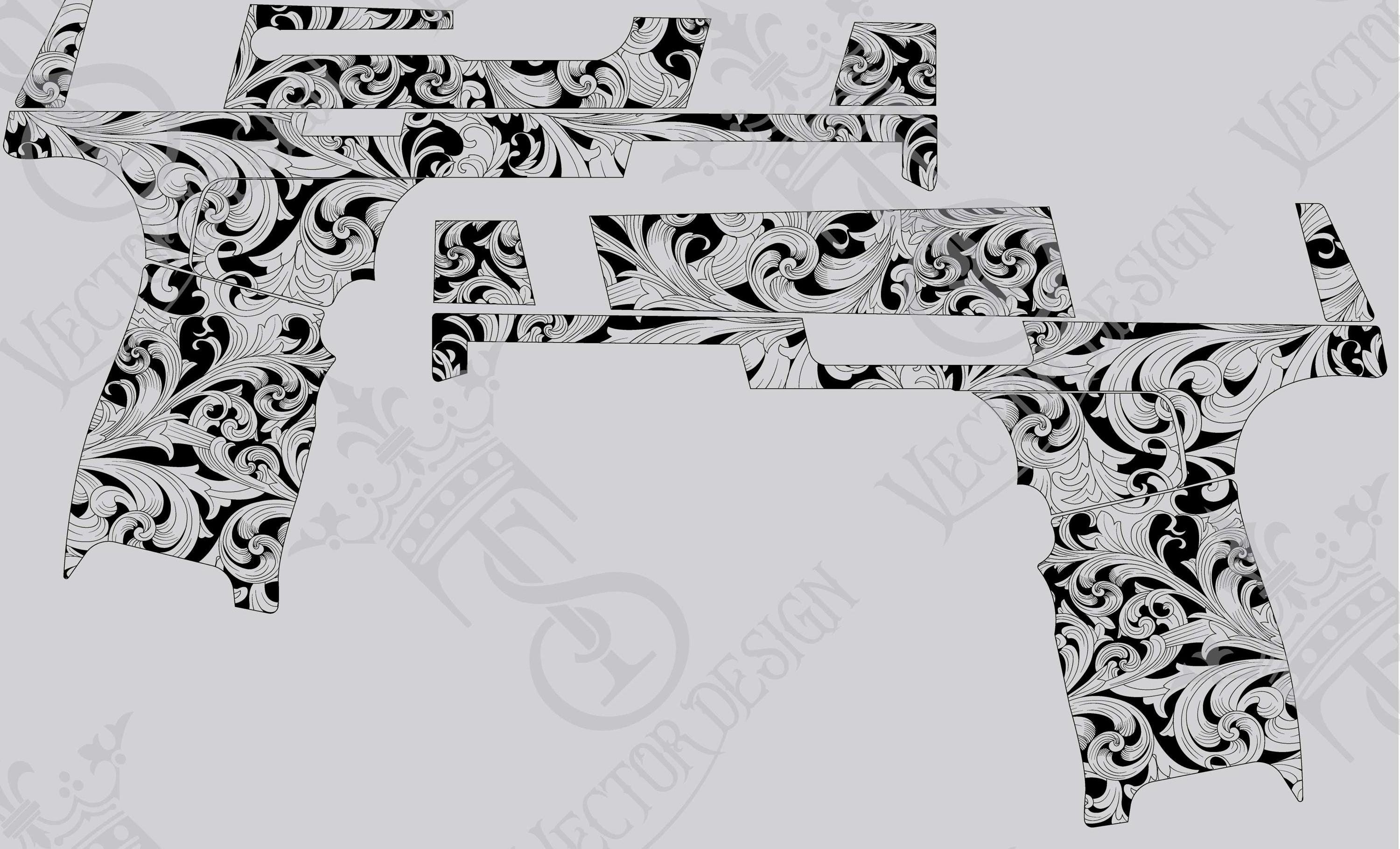 Sig Sauer P365 Scroll Vector Design: Laser Engraving Files (SVG/DXF/AI ...