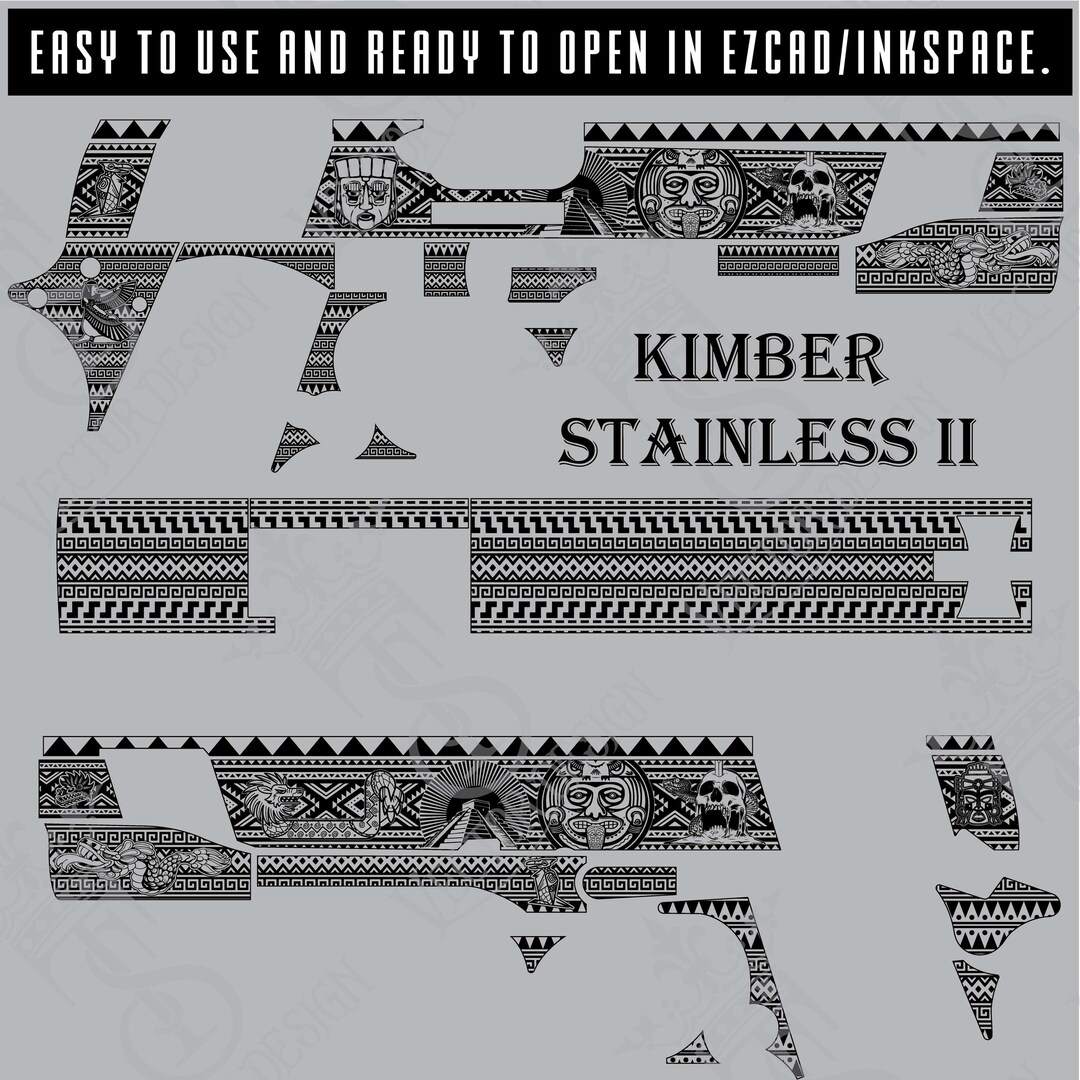 Kimber Stainless II Aztec Engraving Vector Files (digital Download) - Etsy