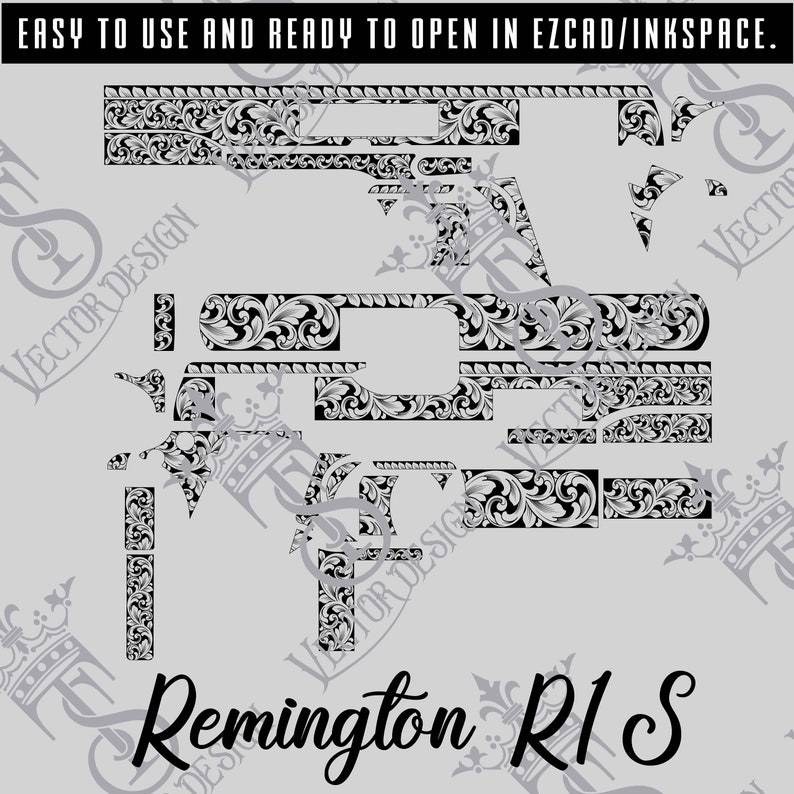 Remington R1S Scroll Engraving Vector Design (digital Download) - Etsy