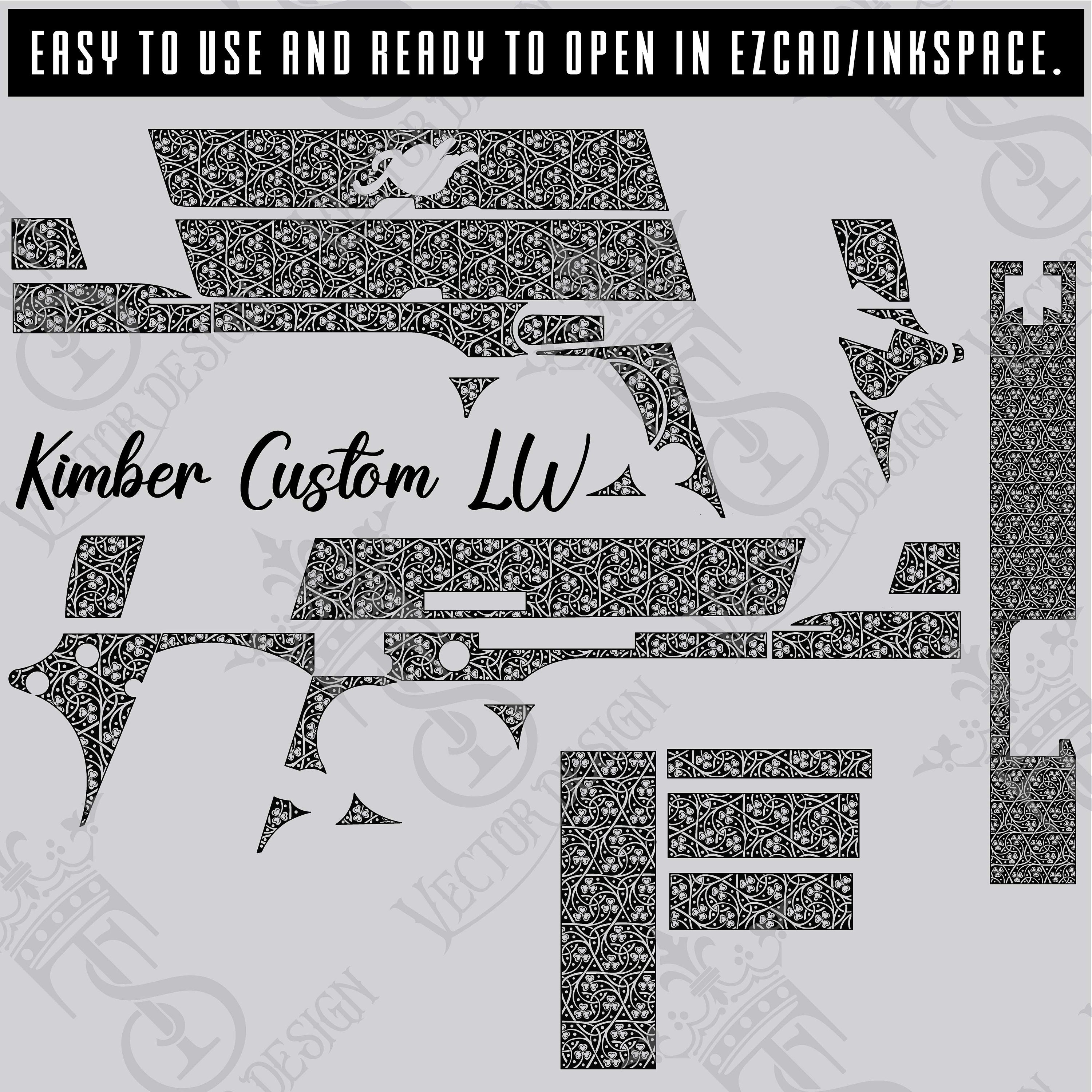 Kimber Custom LW Irish Scroll Vector Design Engraving Files,pistol ...