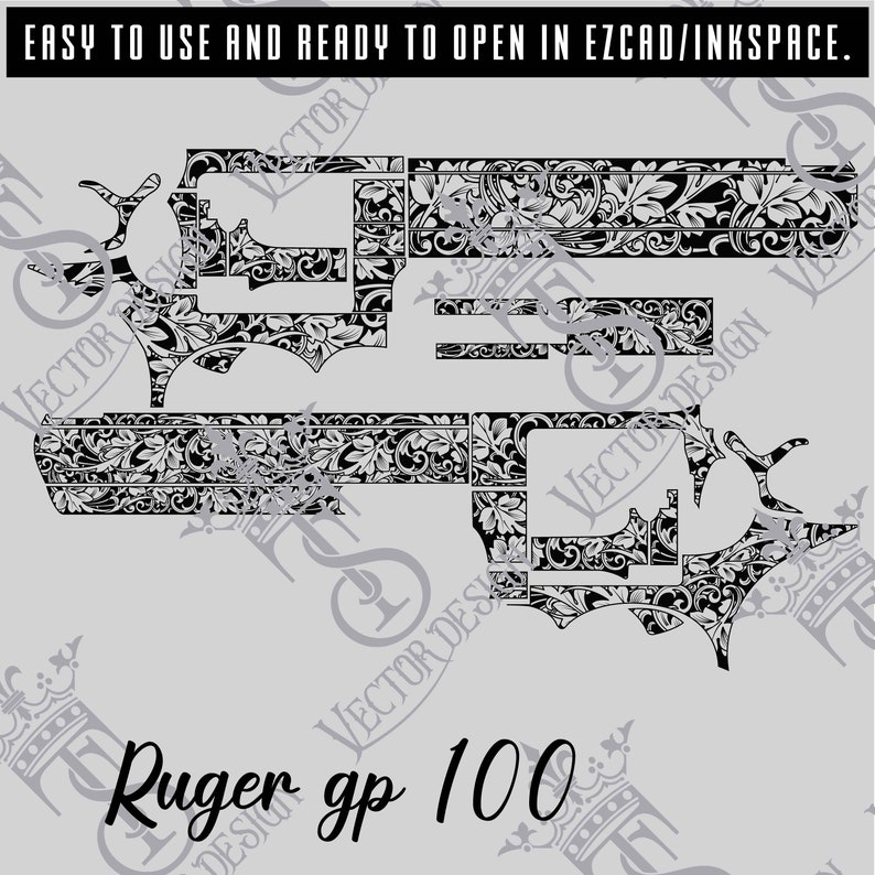 Ruger GP100 Scroll Engraving Vector Design (digital Download) - Etsy
