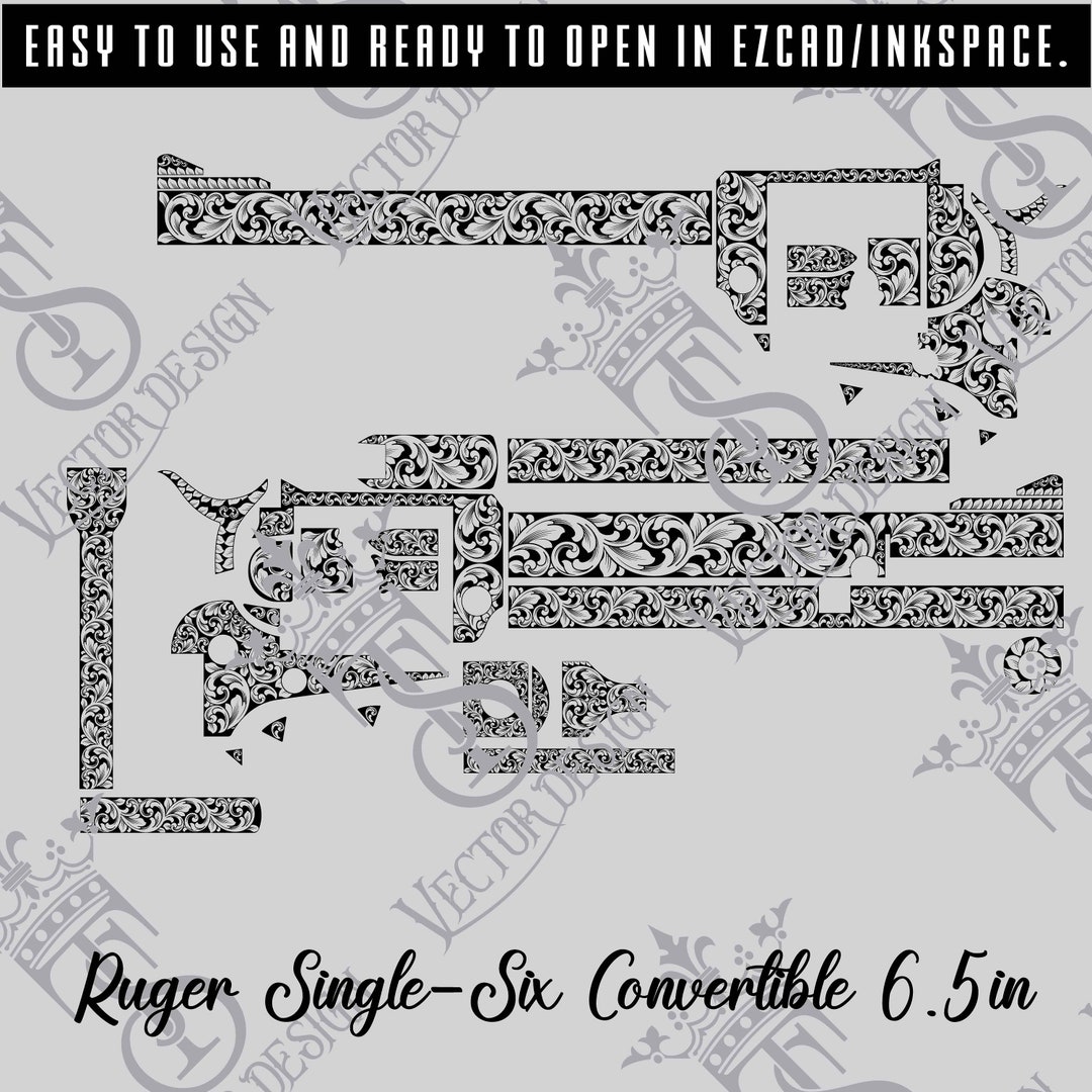 Ruger Single-six 6.5in Scroll Vector Design (digital Download) - Etsy