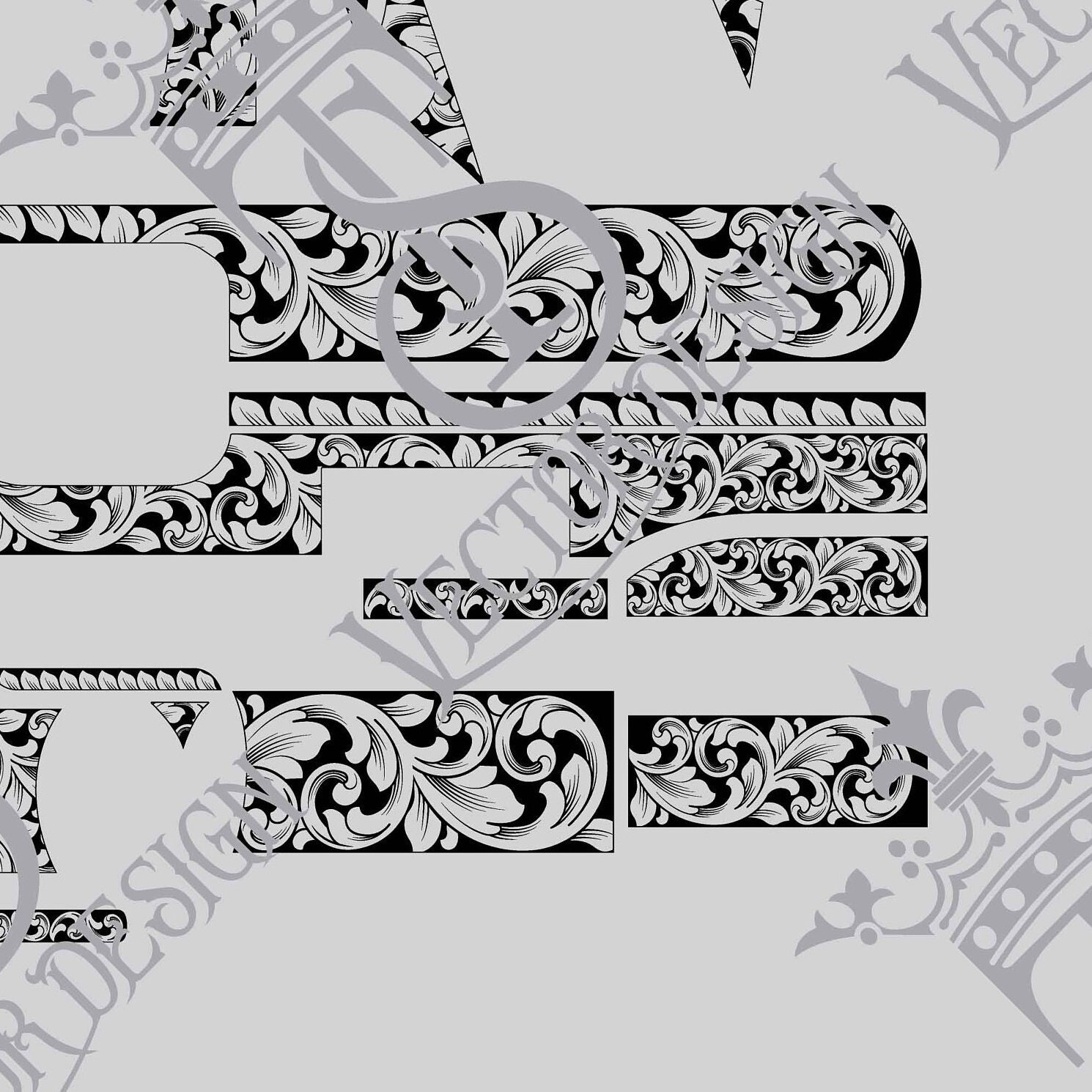 Remington R1S Scroll Engraving Vector Design (digital Download) - Etsy