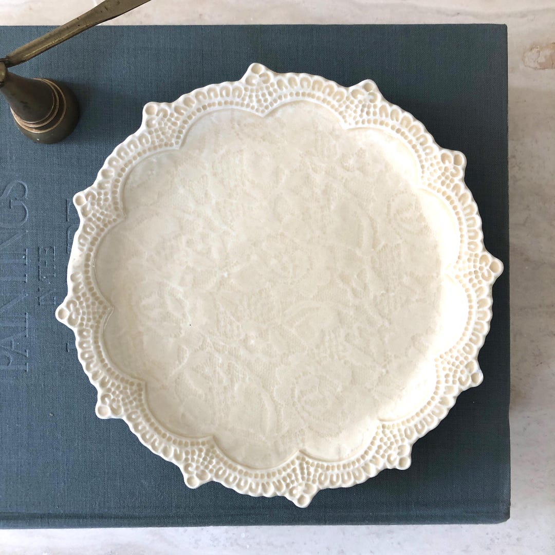 Arte Italica Merletto Lace Antique Salad/dessert Plate | Made in Italy ...