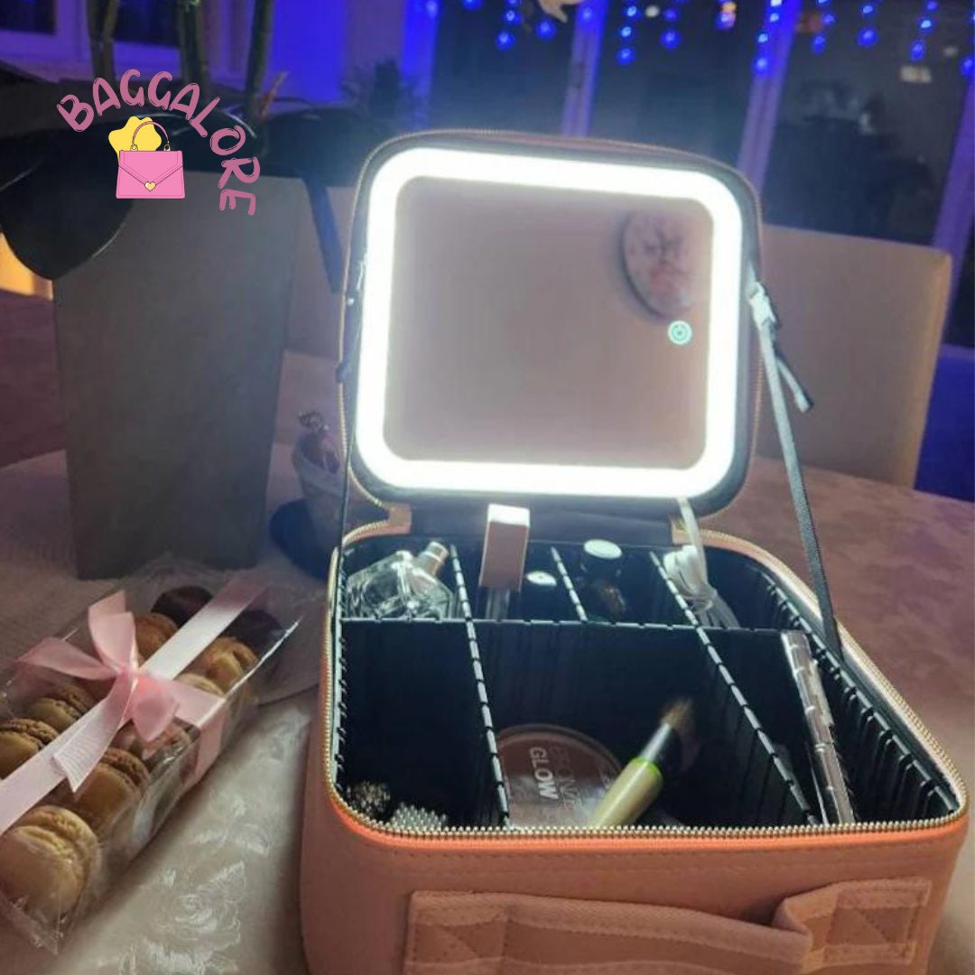 Cosmetic Bag With Led Lights, Elegant Cosmetic Storage, Dresser Beauty ...