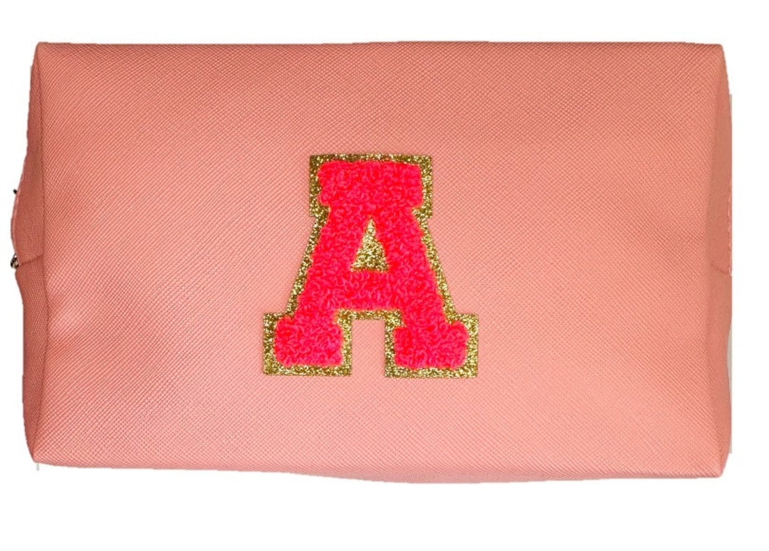 Personalized Varsity Letter Accessory Bag - Etsy
