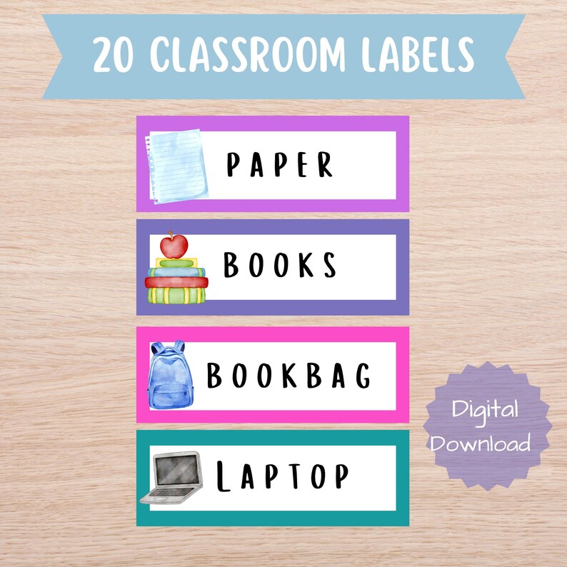 EDITABLE Name Label for School, Printable Classroom Name Tags ...