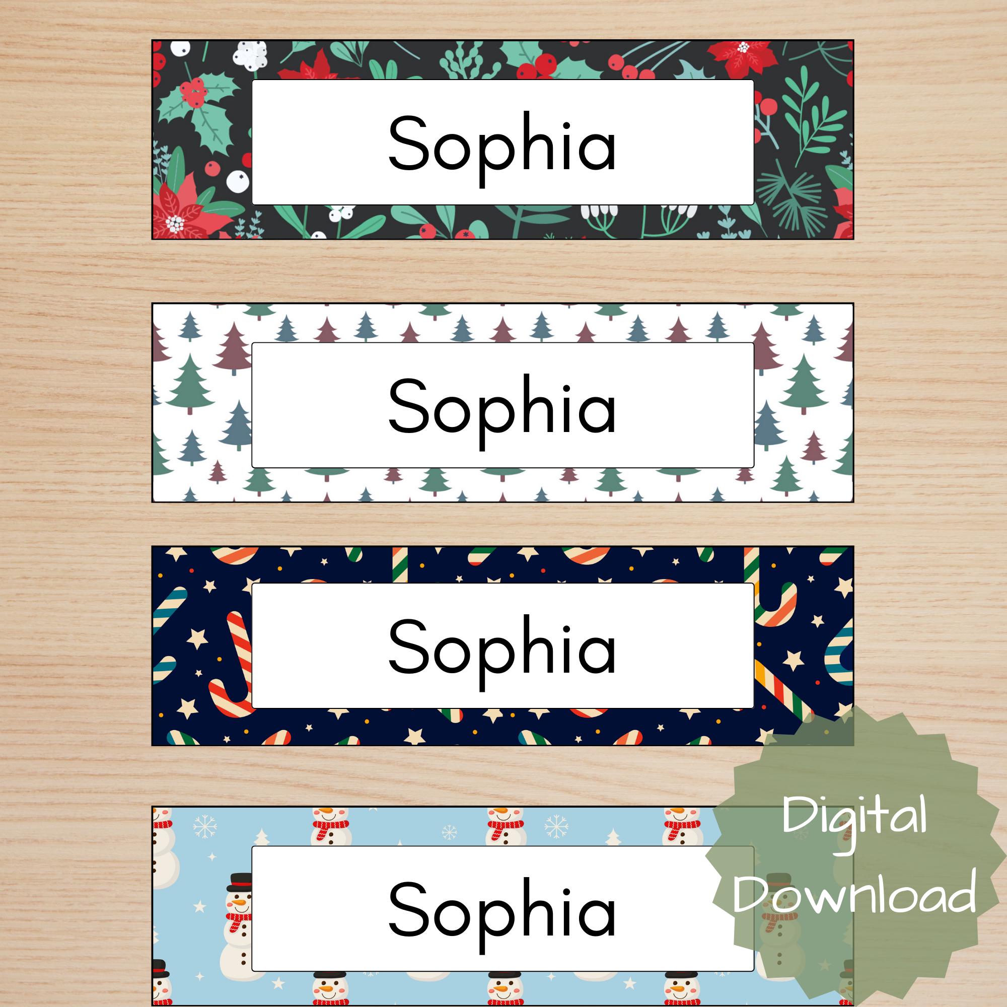 EDITABLE Name Label for School, Printable Classroom Name Tags ...