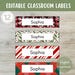 EDITABLE Name Label for School, Printable Classroom Name Tags, Fall ...
