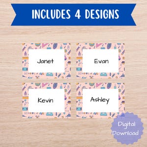 EDITABLE Name Label for School, Printable Classroom Name Tags, School ...