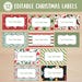 EDITABLE Christmas Labels, Christmas Food Labels, Christmas Tags ...