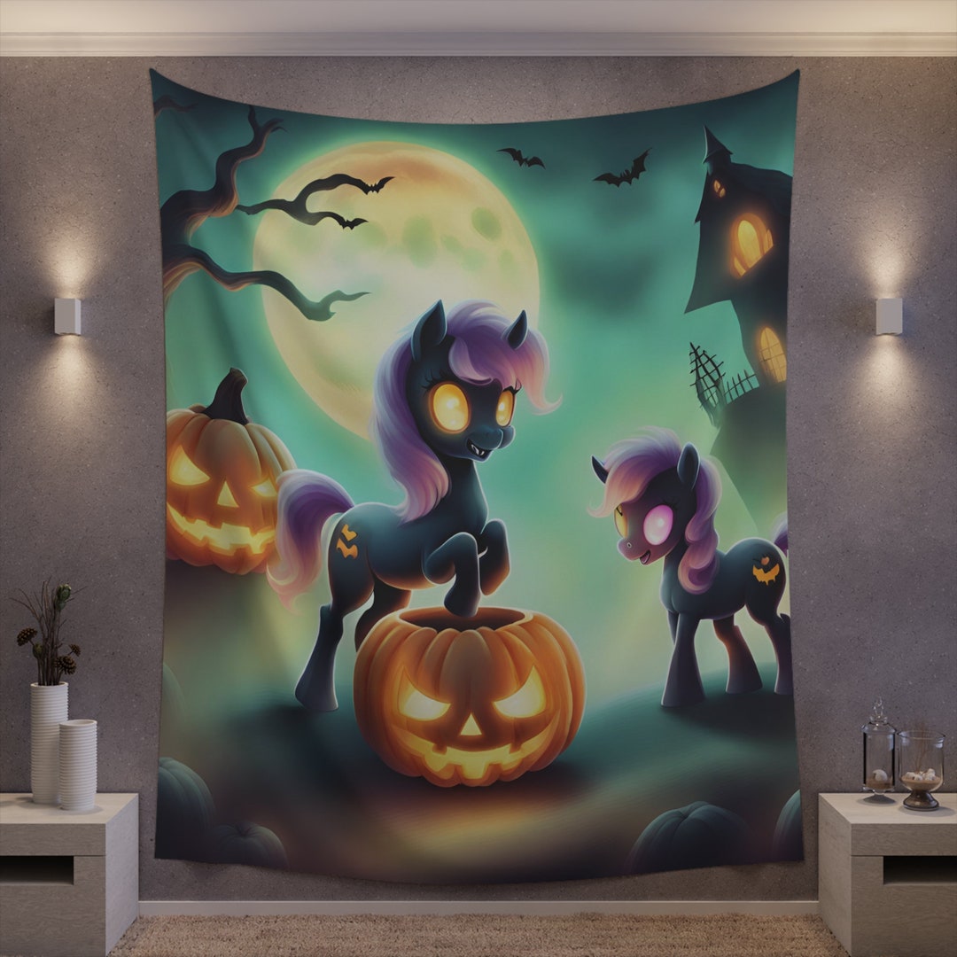 My Little Pony Halloween Themed Printed Wall Tapestry - Etsy