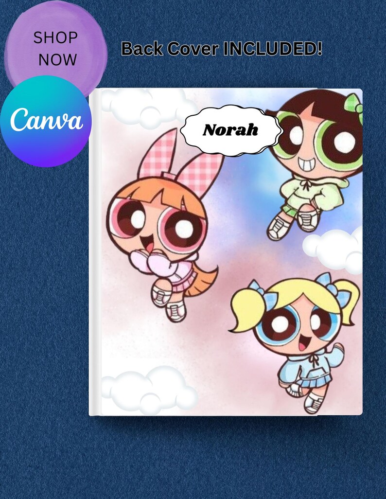 Powerpuff Girls Composition Notebook Cover: Printable Cartoon Design ...