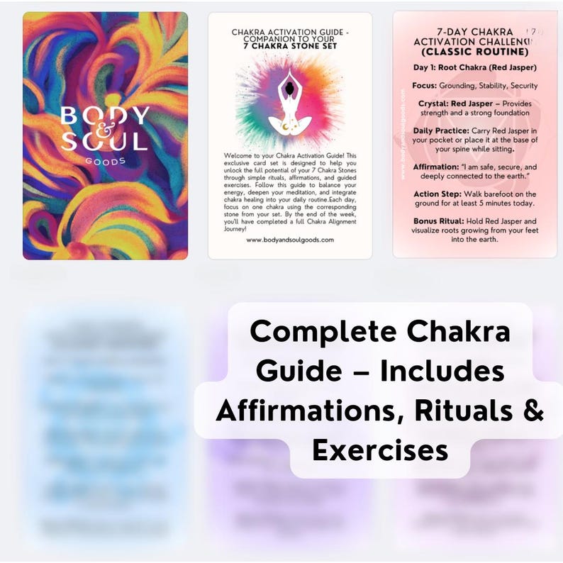 Chakra Affirmation Cards: Daily Rituals, Spiritual Gift (PDF Download ...