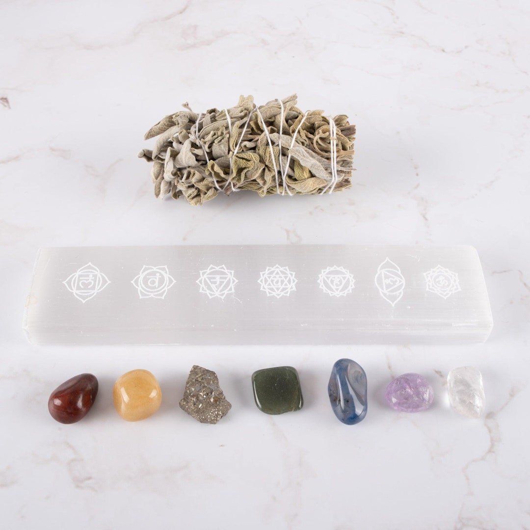 7 Chakra Crystal Set, Spiritual Gift Box for Chakra Balancing and ...