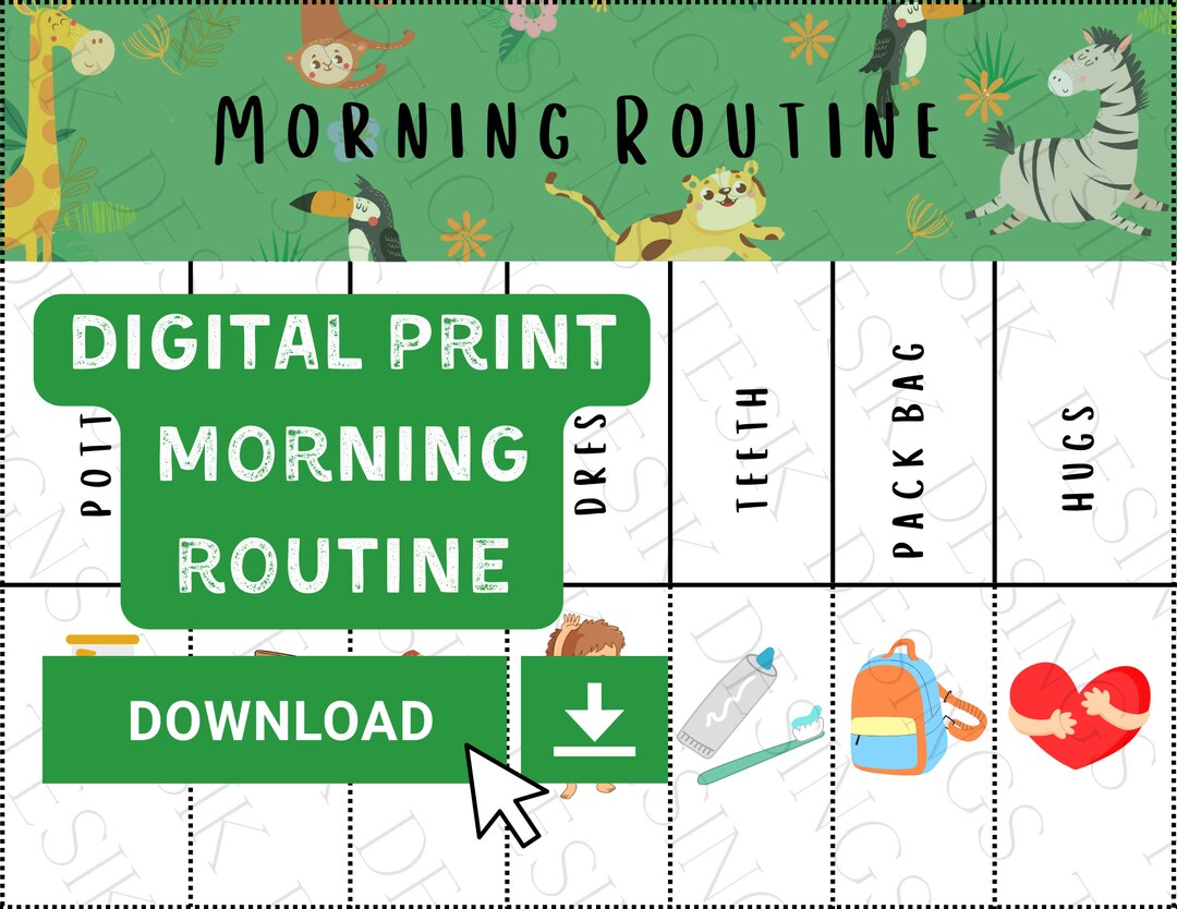 Printable Morning Routine - Etsy