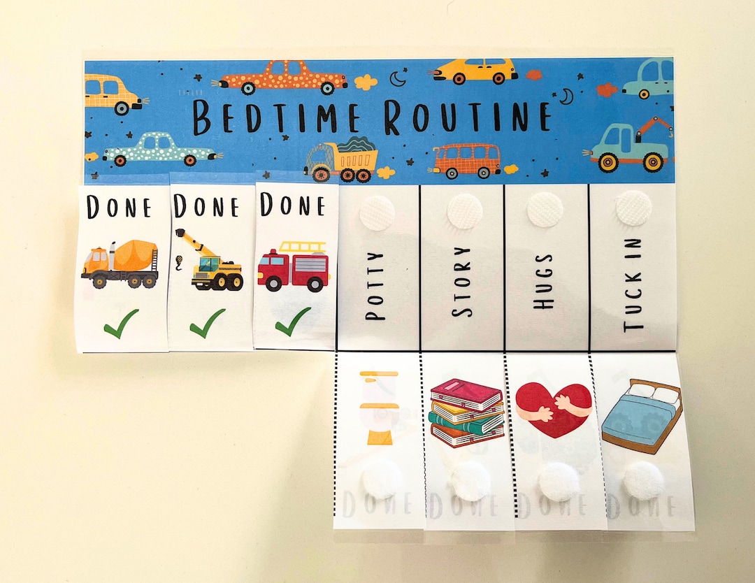 Bedtime Routine Chart (pre-made) - Etsy