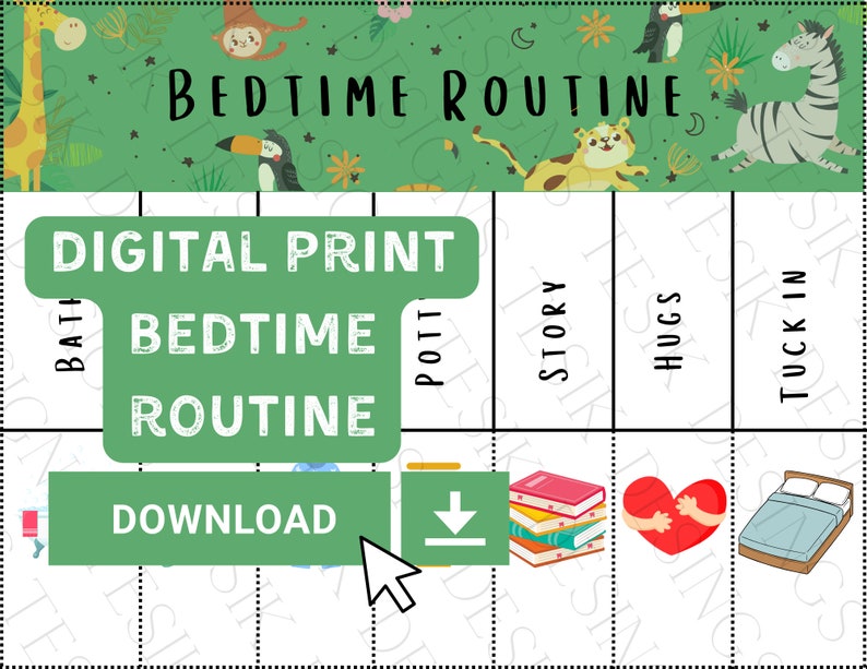 Bedtime Routine - Safari - Etsy