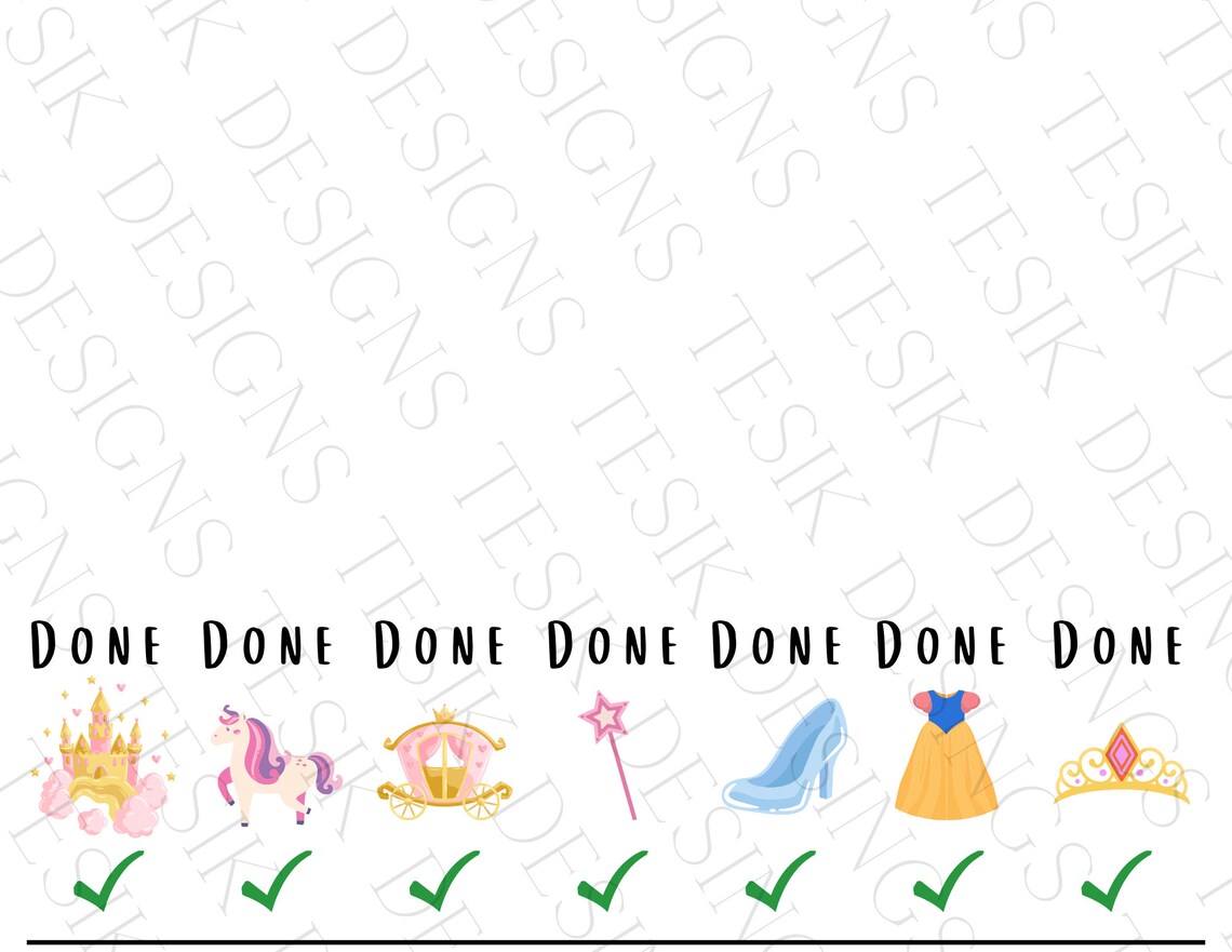 Printable Morning Routine Chart (princess Themed) - Etsy