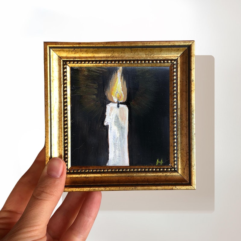 Mini Paintings of Candles - Etsy