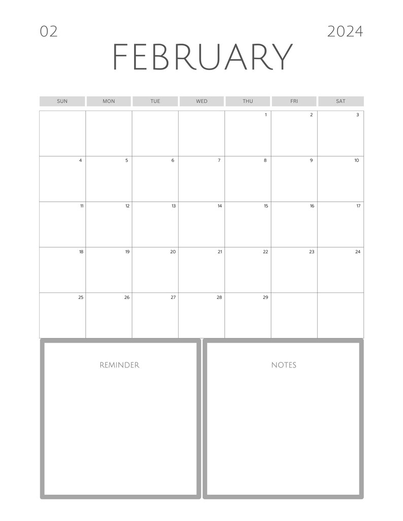 Simple Month to Month Planner - Etsy