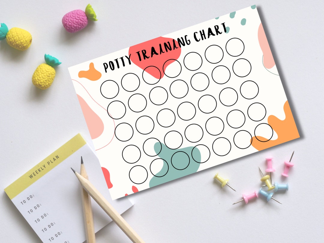 Potty Training Chart Prints | Potty Chart | Potty Training - Etsy