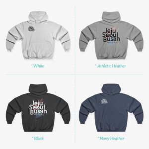 Jeju, Seoul, and Busan - Cities of South Korea / Unisex Hoodie / K-pop ...