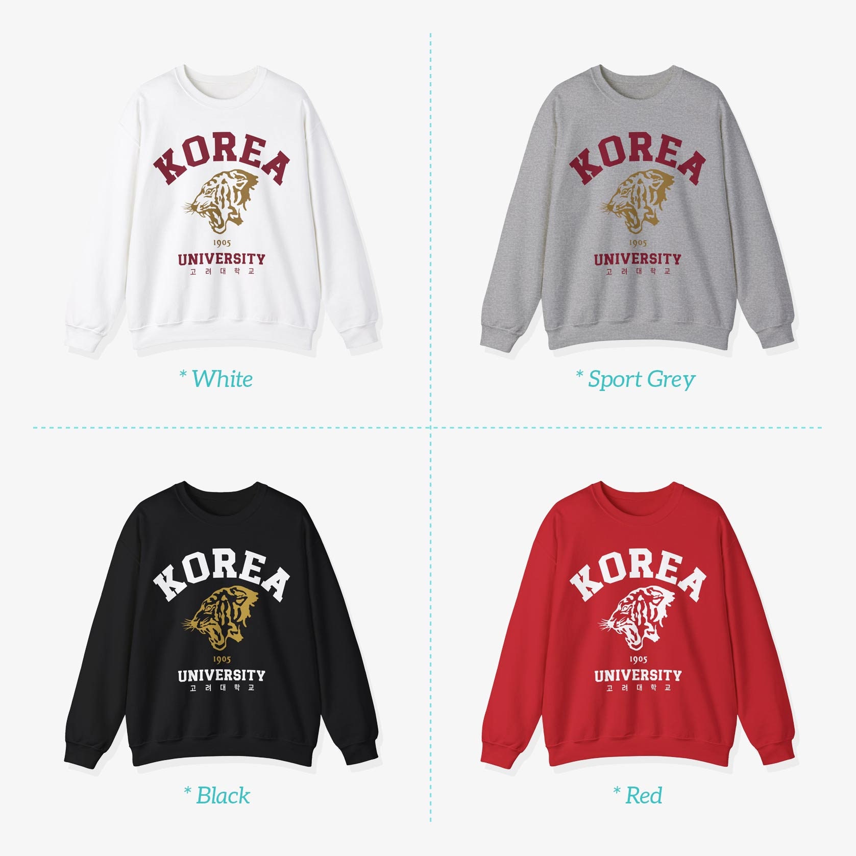 Korea University - Inspired by South Korea College / Unisex Sweatshirt ...
