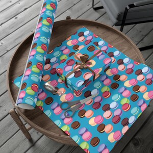 Macaroon Wrapping Paper, Cookie Lover Wrapping Paper, Bakery Gift Wrap ...
