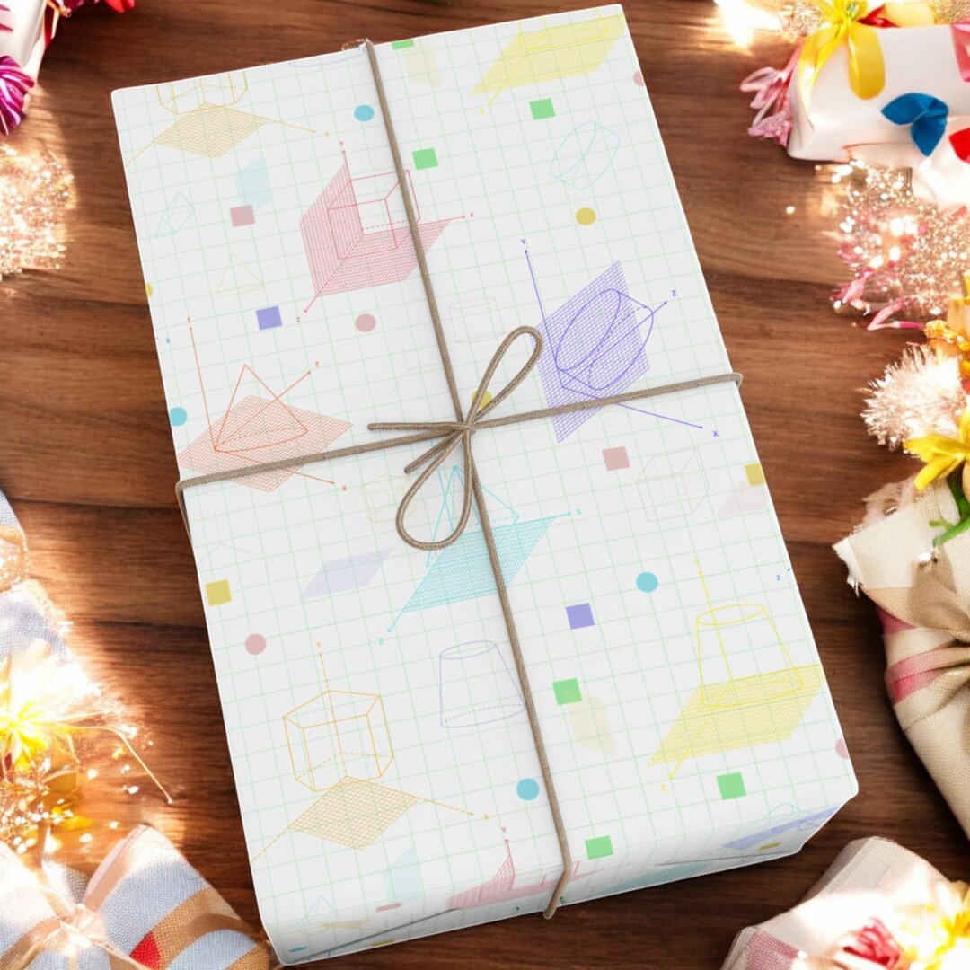 Math Teacher Appreciation Gift, Geometry Gift Wrap, STEM Science ...