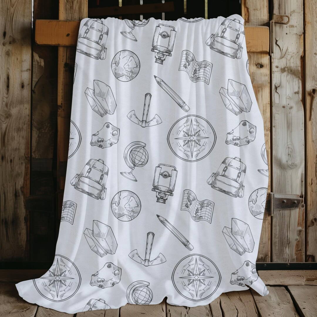 Geologist Light Blue Velveteen Plush Blanket, Earth Scientist Gift Idea ...