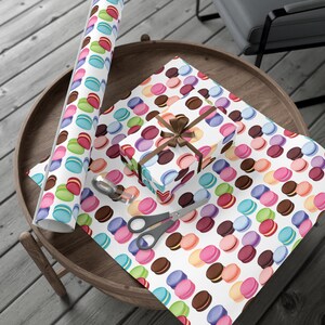 Macaroon Wrapping Paper, Cookie Lover Wrapping Paper, Bakery Gift Wrap ...