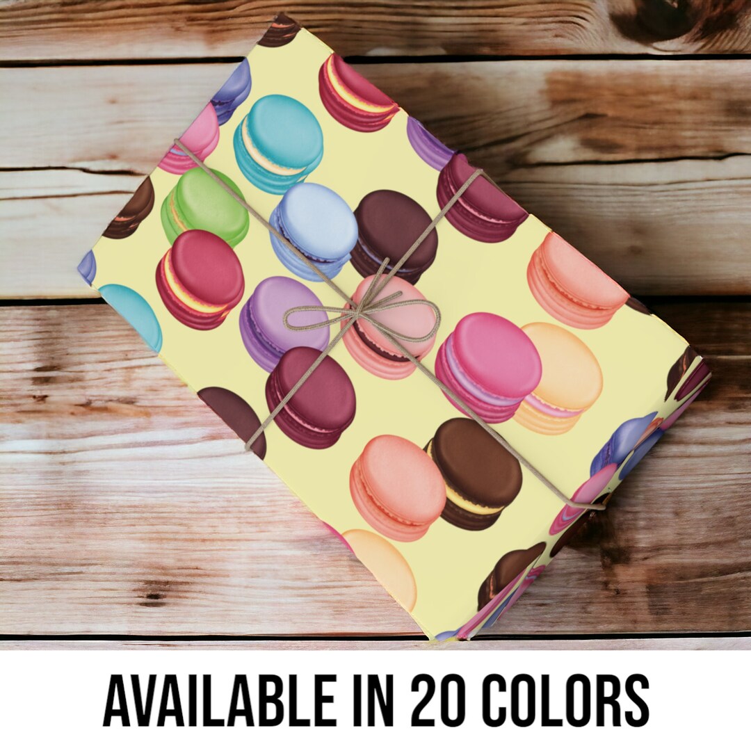 Macaroon Wrapping Paper, Cookie Lover Wrapping Paper, Bakery Gift Wrap ...