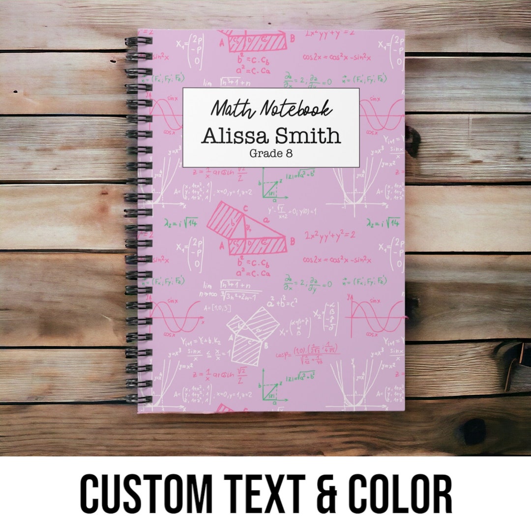 Personalized Math Spiral Notebook Ruled Line, Science Teacher Gift ...