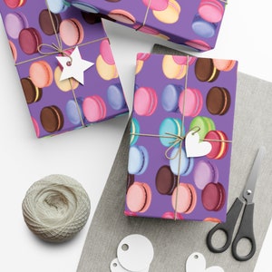 Macaroon Wrapping Paper, Cookie Lover Wrapping Paper, Bakery Gift Wrap ...