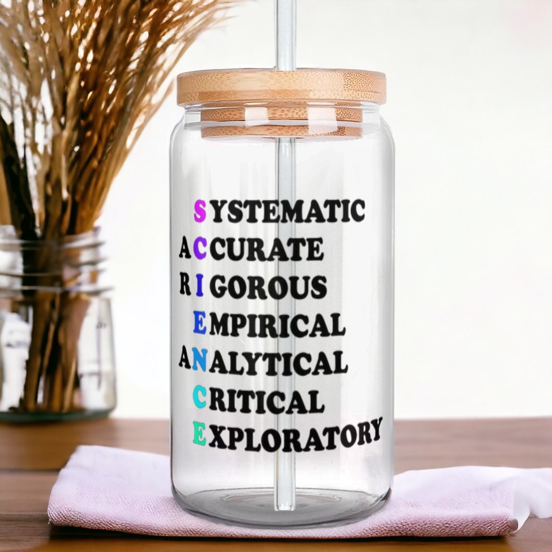 Science Iced Coffee Glass Gift Idea for Scientist and Science Lover ...