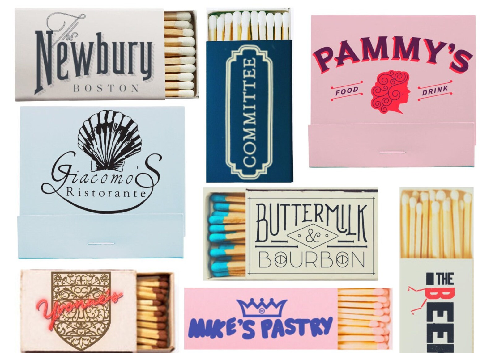 Boston Matchbook Print - Etsy