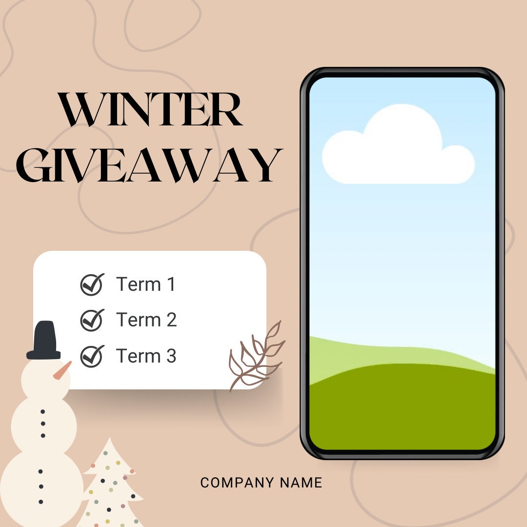 Winter Giveaway Template - Etsy