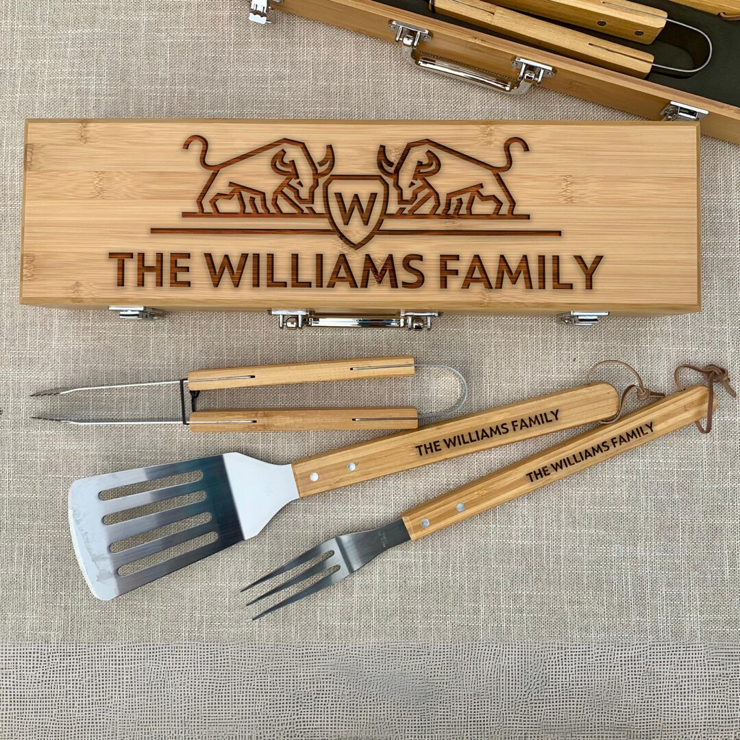 Personalized Engraved Barbecue Fathers Day Gift, Custom Tool Set ...