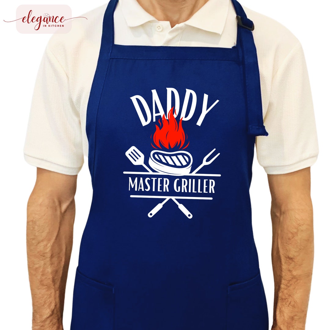 Daddy Master Griller Apron, Fathers Day Gift, Barbecue Apron, Gift Idea ...