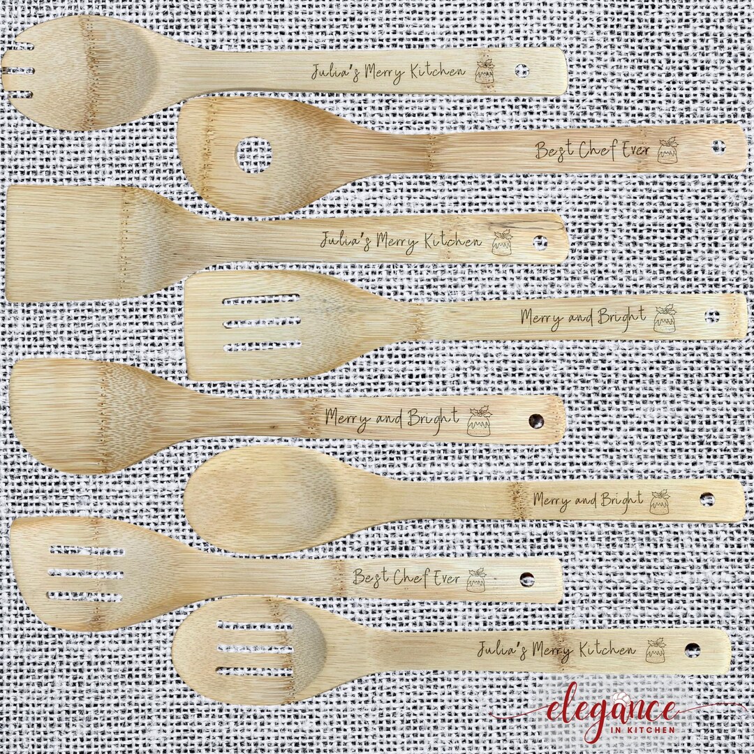 Customizable Engraved Spoon Set, Housewarming Gift | Personalized ...