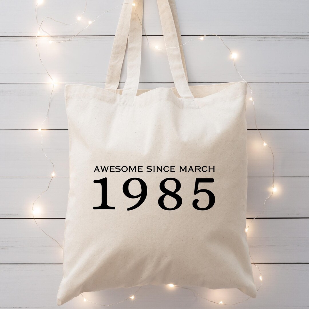 Personalized Birthday Tote Bag for Chefs, Awesome Since March 1985 ...
