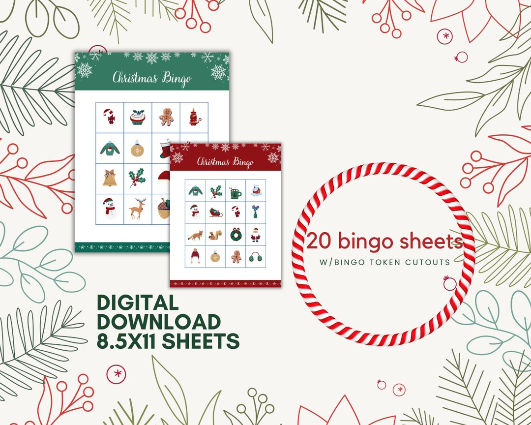 Christmas Bingo and Alphabet Coloring Sheets - Etsy
