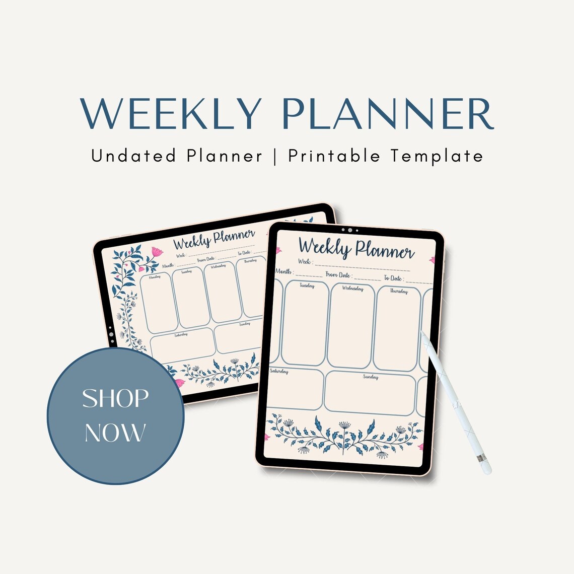 Weekly Planner Template To-do List Everyday Planner Template - Etsy