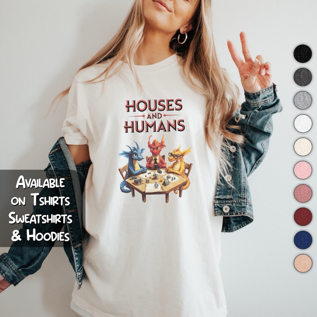 Houses and Humans D&D Shirt Dungeons and Dragons Gift for Dungeon ...