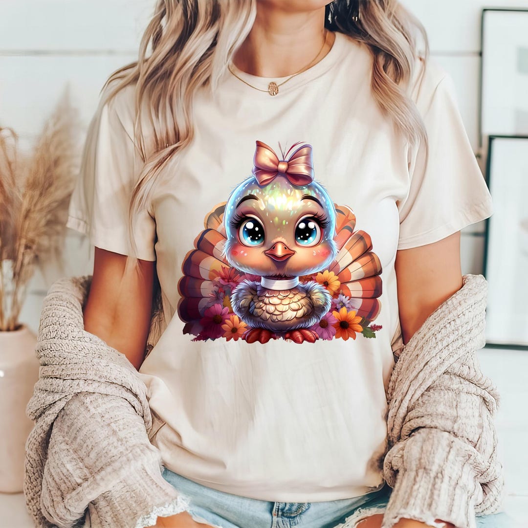 Cute Girl Turkey PNG Cutest Thanksgiving Turkey Coquette Bow DTF Cute ...