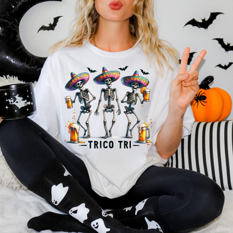 Trico Tri Skeletons PNG Cerveza Beer Comadre Crew Spanish Adult ...