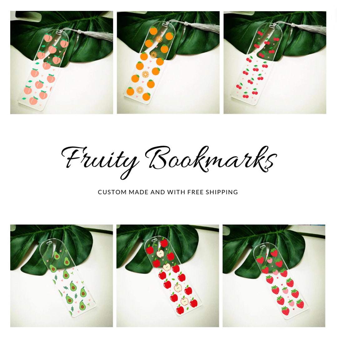 Cheerful Fruit Bookmark - Personalized Handmade Bookmarks - Thoughtful ...