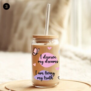 Positive Affirmation Libby Cups, Mental Health Iced Coffee Cup, 16oz ...